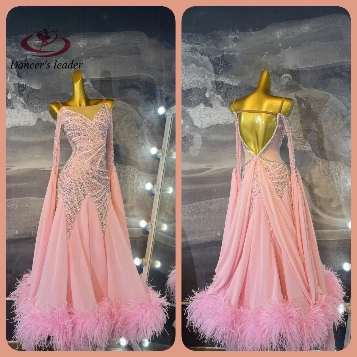 Ballroom-Dress-High-end-Customized-With-Diamond-Fluffy-Tail-Waltz-Dance ...