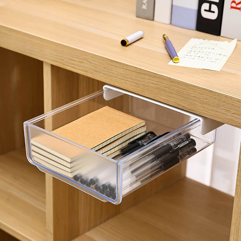 Undertable-Drawer-Storage-Box-Hidden-Hanging-Bedroom-Dormitory-Office ...
