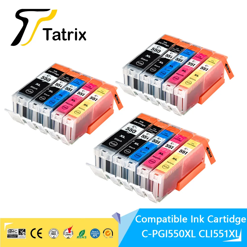 Pgi 550 Cli 551 Xl 550xl 551xl Pgi-550 Cli-551 Pgi550xl Compatible ...