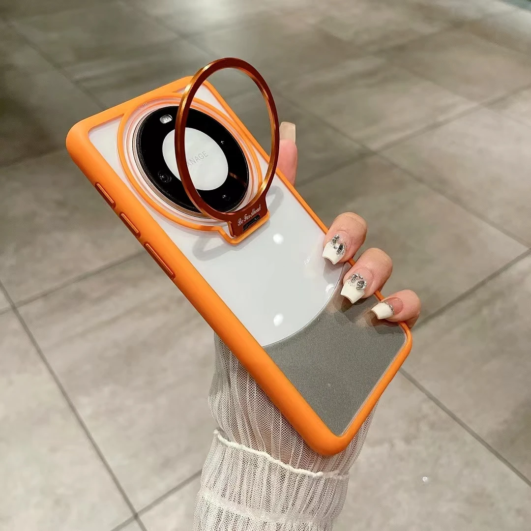 For VIVO X100 Pro Case Hard PC Transparent With Stand Ring Protective ...