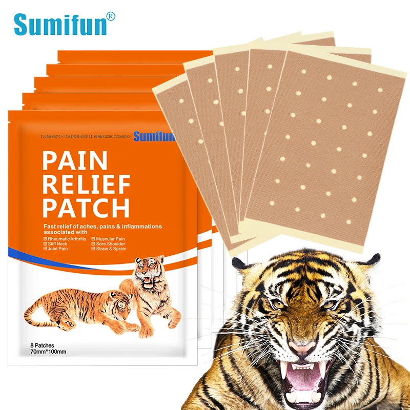8-16-24-40Pcs-Sumifun-Tiger-Patch-Medical-Back-Pain-Joint-Power-Heat ...