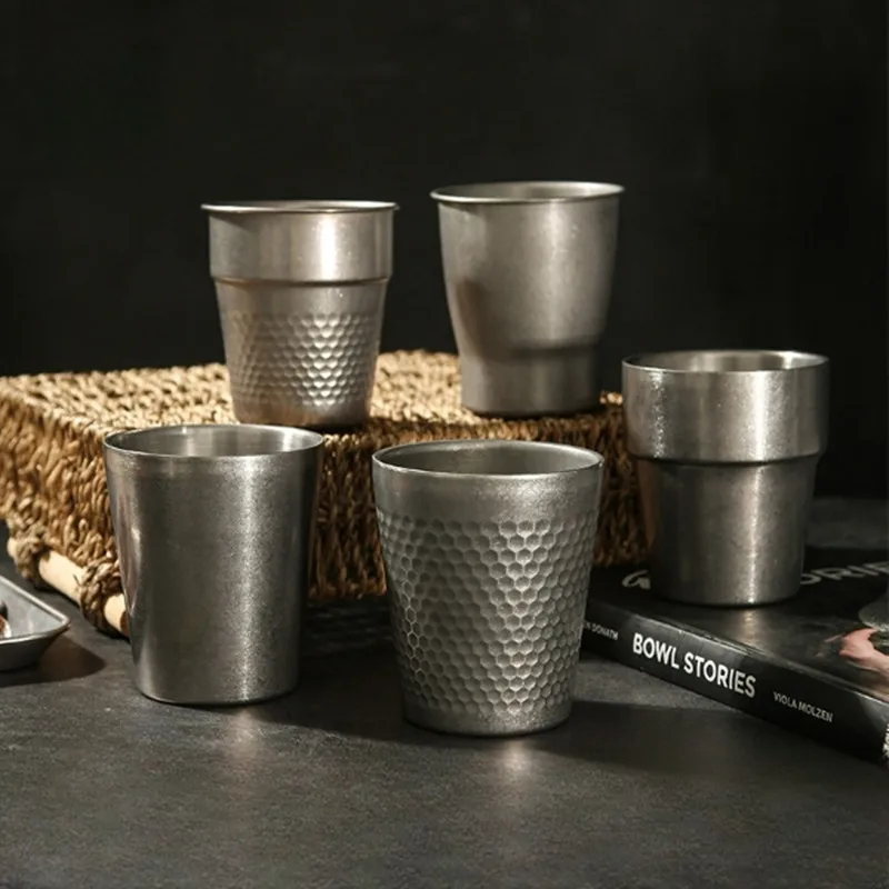 Retro-Industrial-Style-Coffee-Cup-304-Stainless-Steel-Water-Cup-Double ...