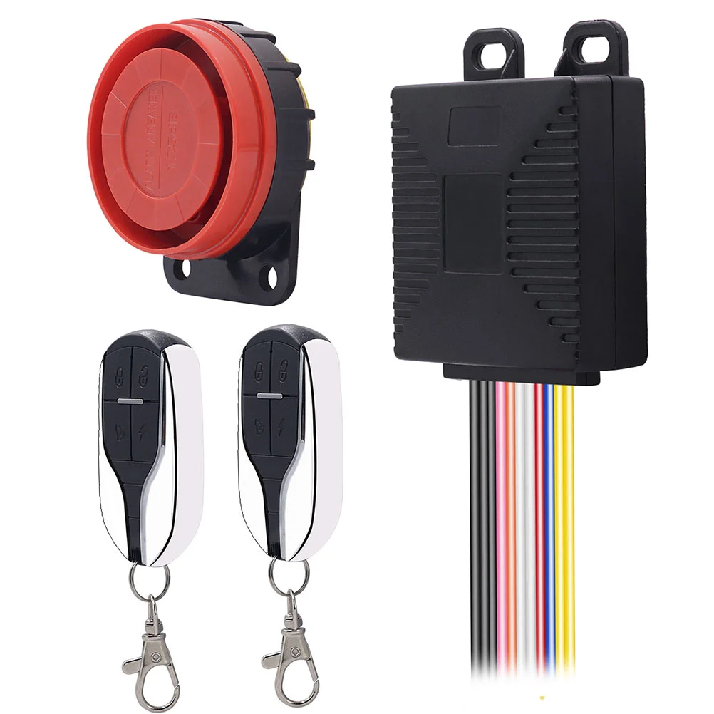 12V-Motorcycle-Alarm-System-Horn-Scooter-Remote-Control-Engine-Start ...