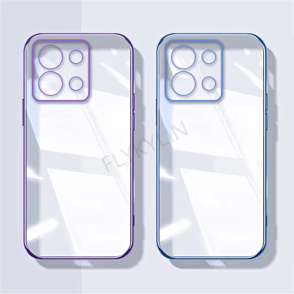 14 C Luxury Transparent Plating Phone Cases For Xiaomi Redmi 14C 12C 13 ...