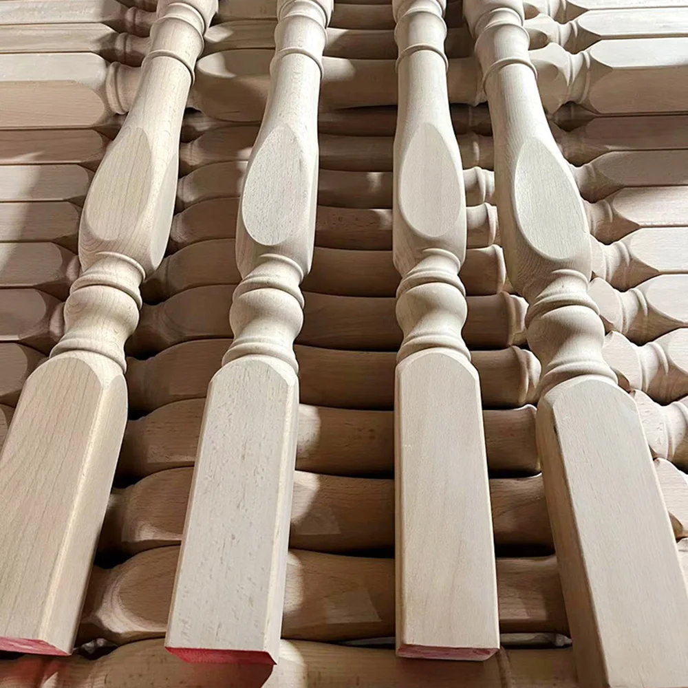Solid-Wood-Staircase-Balcony-Handrail-Column-Wooden-Columns-Terrace ...