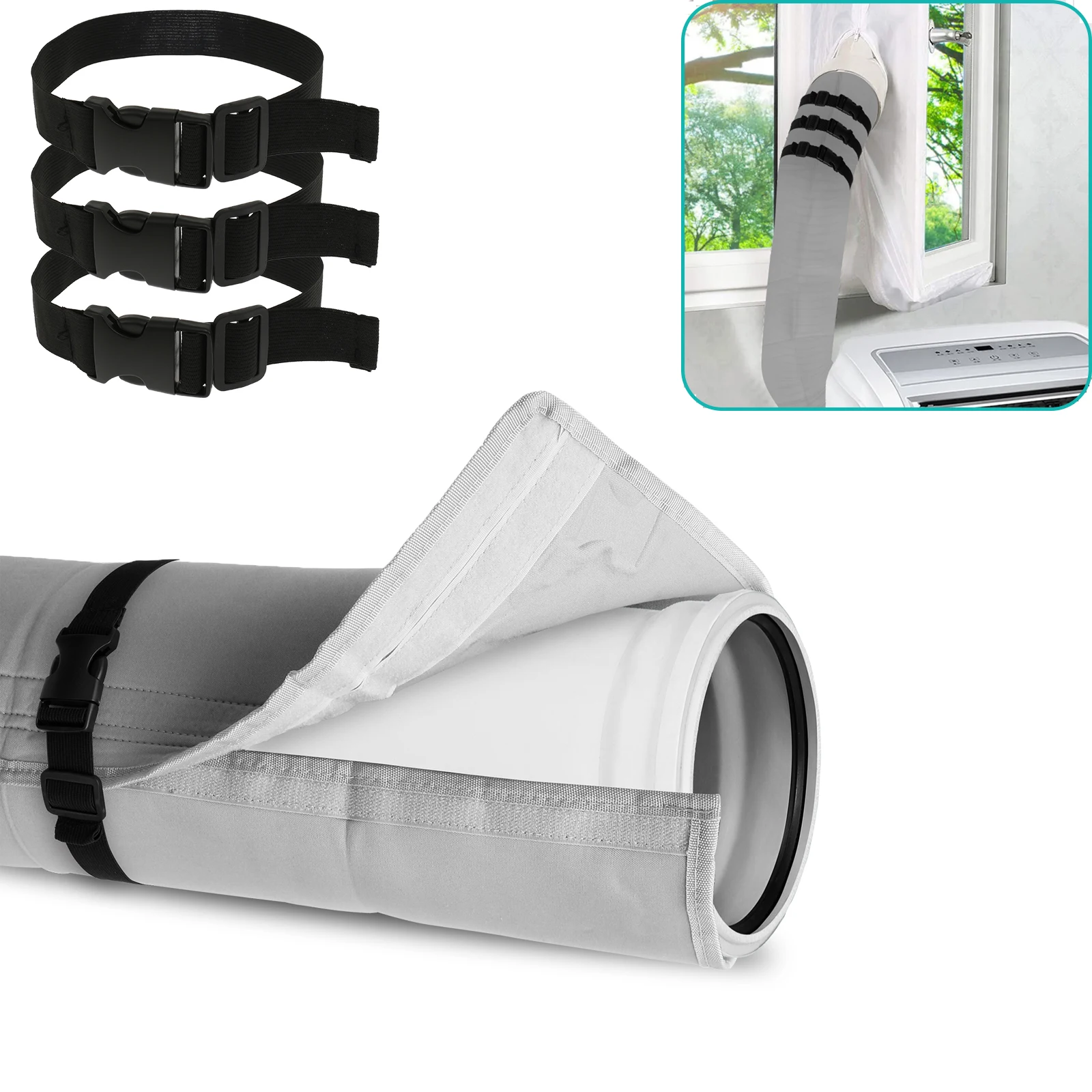 Portable-Air-Conditioner-Hose-Protection-Cover-AC-Hose-Duct-Vent-Cover ...