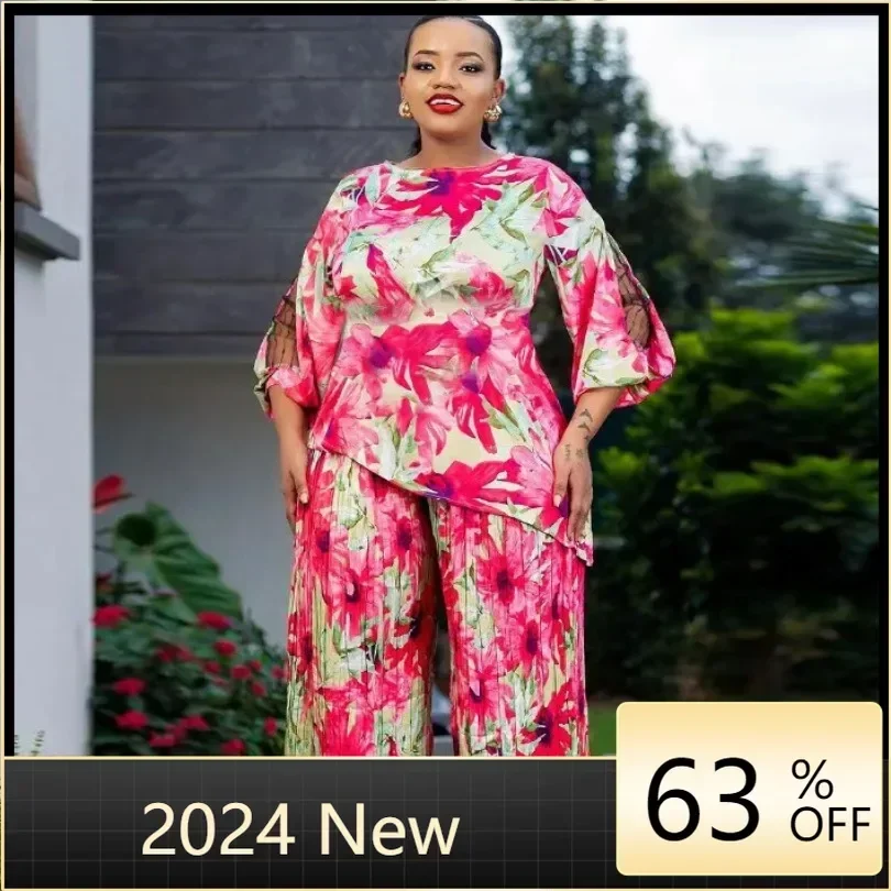 2024-Luxury-New-in-Matching-African-Sets-for-Women-Elegant-Lady-Evening-Leopard-Clothing-Plus ...