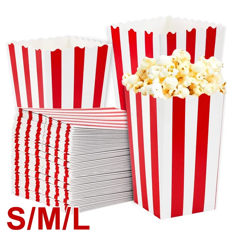 12pcs Popcorn Box Buckets Movie Night Fries Cup Snack Containers ...