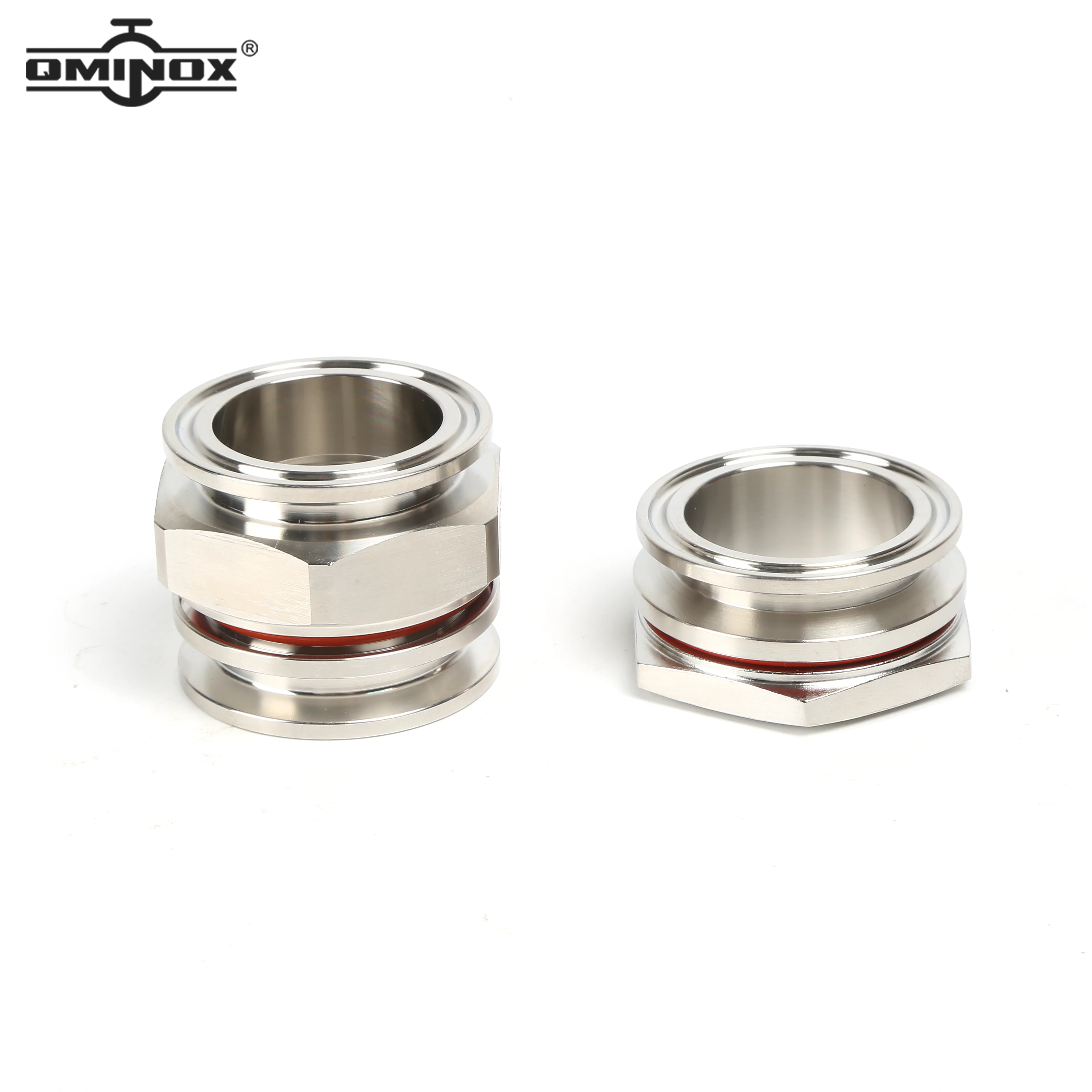 QMINOX SS304 Weldless Bulkhead Fittings 1.5"/2" Tri Clamp Kettle inlet ...