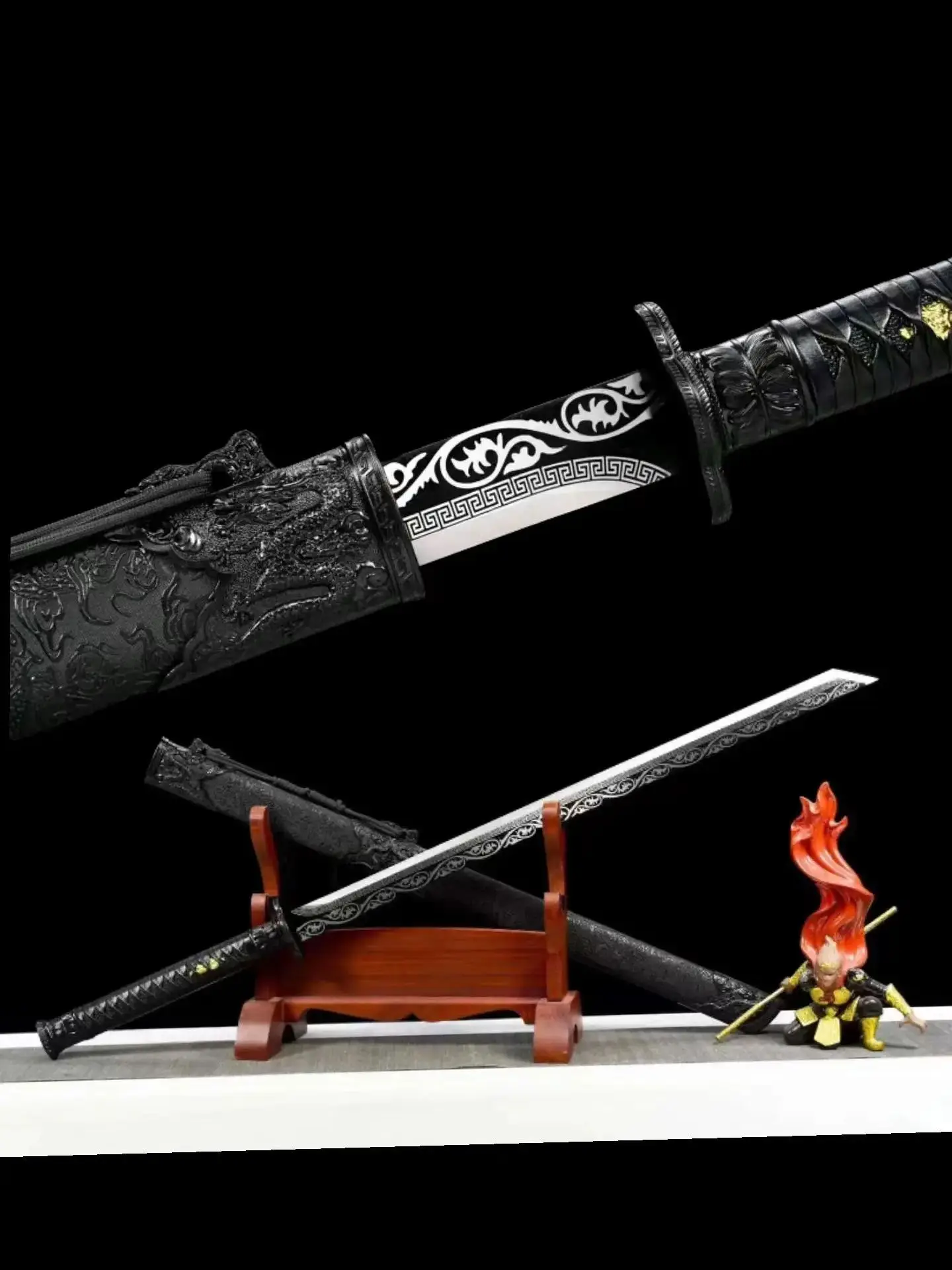 Horizontal-Battle-Sword-Asking-Way-Handmade-Multi-Refined-High ...