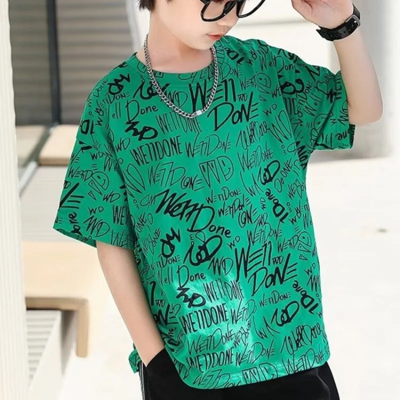 T-shirt-estiva-per-ragazzi-di-alta-qualit-traspirante-traspirante-Top ...