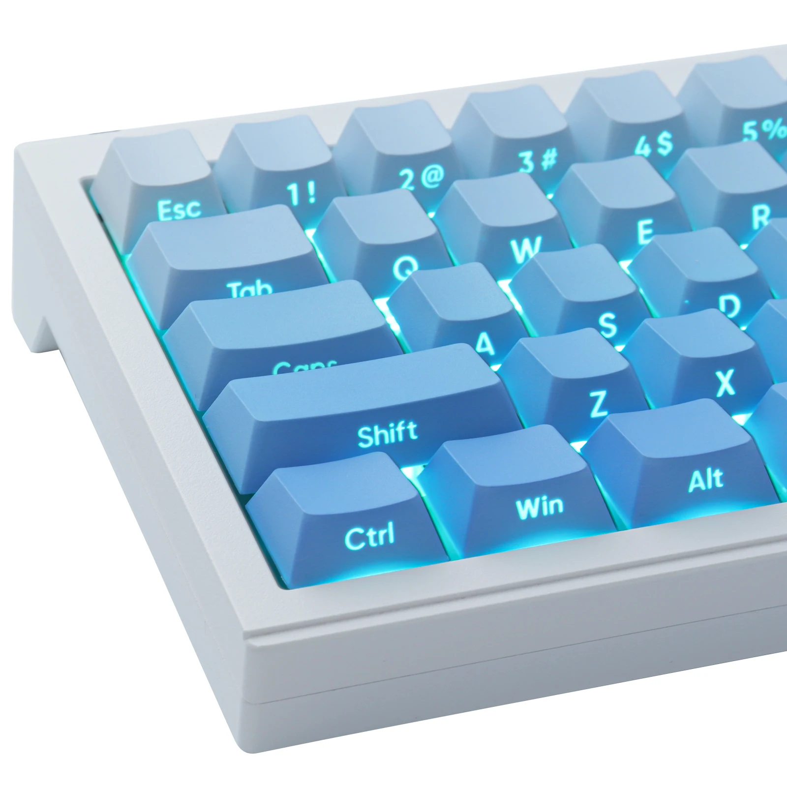 Fog-Blue-Gradient-Keycaps-Cherry-Profile-Backlit-Transparent-Keycap-PBT ...