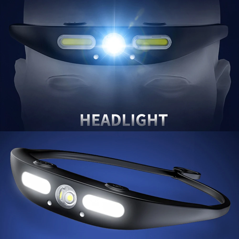 Head-Light-for-Running-Wave-Induction-Head-mounted-Light-COB-5-Modes ...