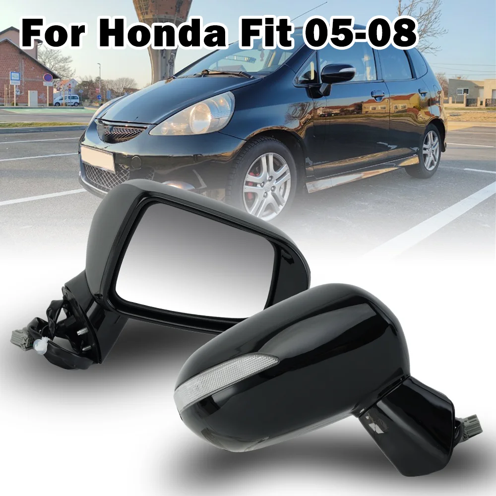 5 Wires Side Rearview Mirror Assembly For Honda Fit Honda Jazz 2005 ...
