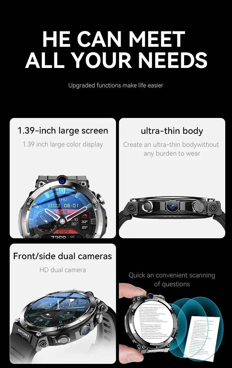 H10 7-in1 Smart Watch 5GNet Global WIFI with Multifunctional Sports ...