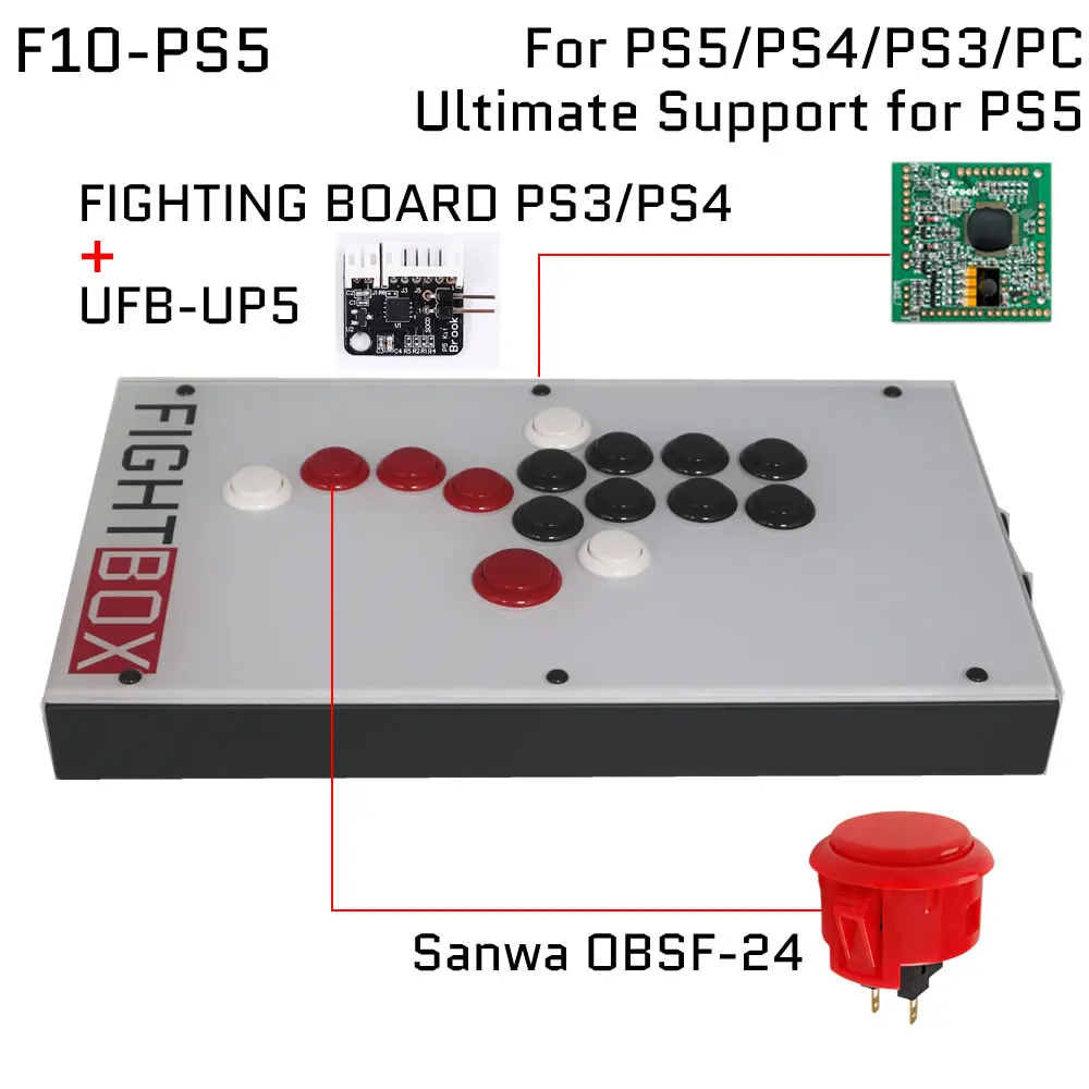 F10 All Buttons Hitbox Style Arcade Stick FightBox Fighting Joystick f10-all-buttons-hitbox-style-arcade-stick-fightbox-fighting-joystick