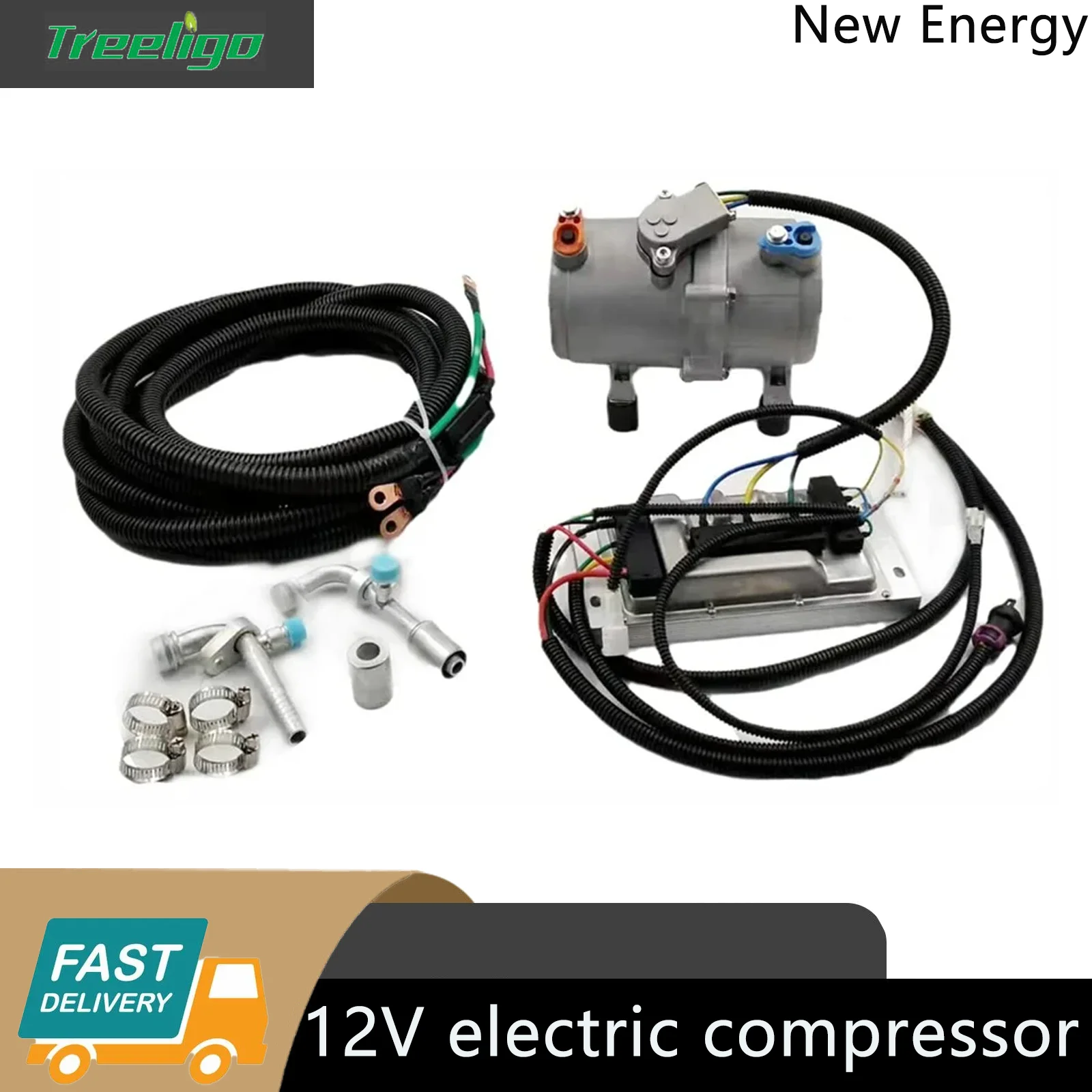12V-Electric-Air-Conditioner-Compressor-A-C-Set-Air-Conditioning ...