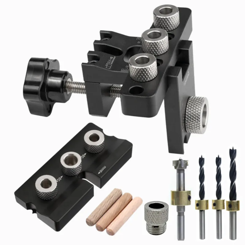 Universal-Jig-Dowel-Cam-Jig-3-In-1-Dowelling-Jig-Master-Kit-Wood-Hole ...