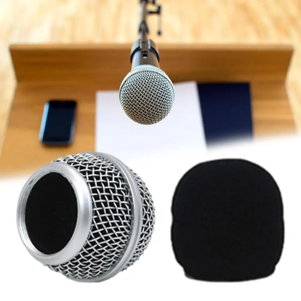Microphone Mesh Head Grill Steel For SM58 Mesh Handheld Microphone ...