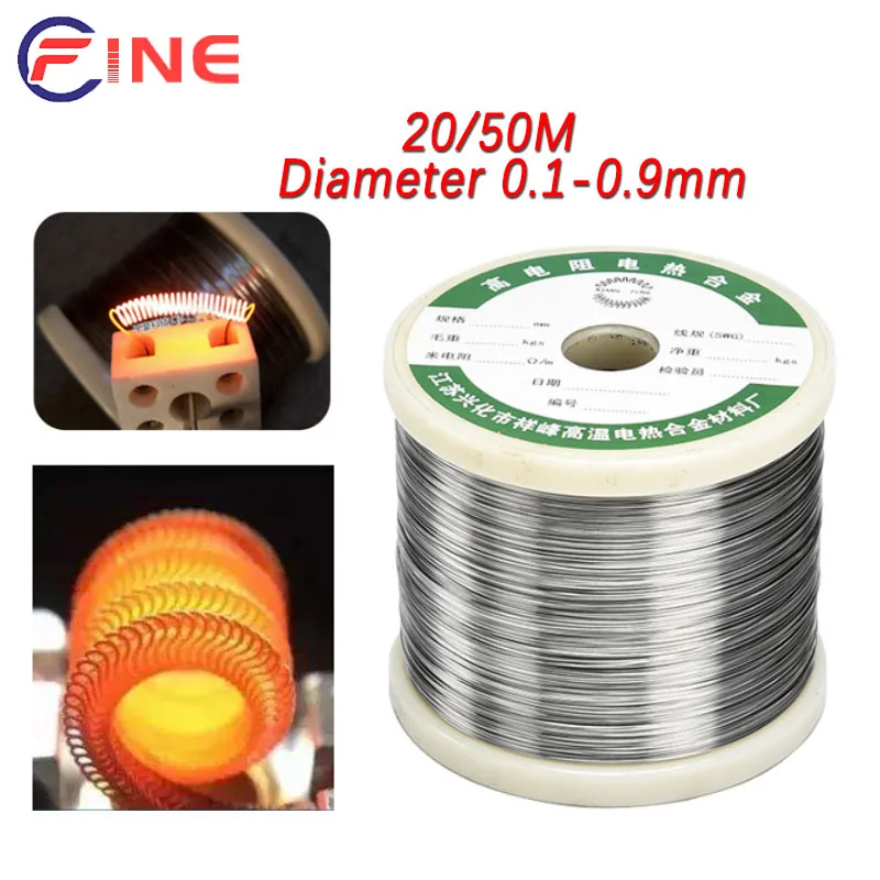 20-50M-Cr20Ni80-Nichrome-Heating-Wire-Nickel-Chromium-Resistance-Wires ...