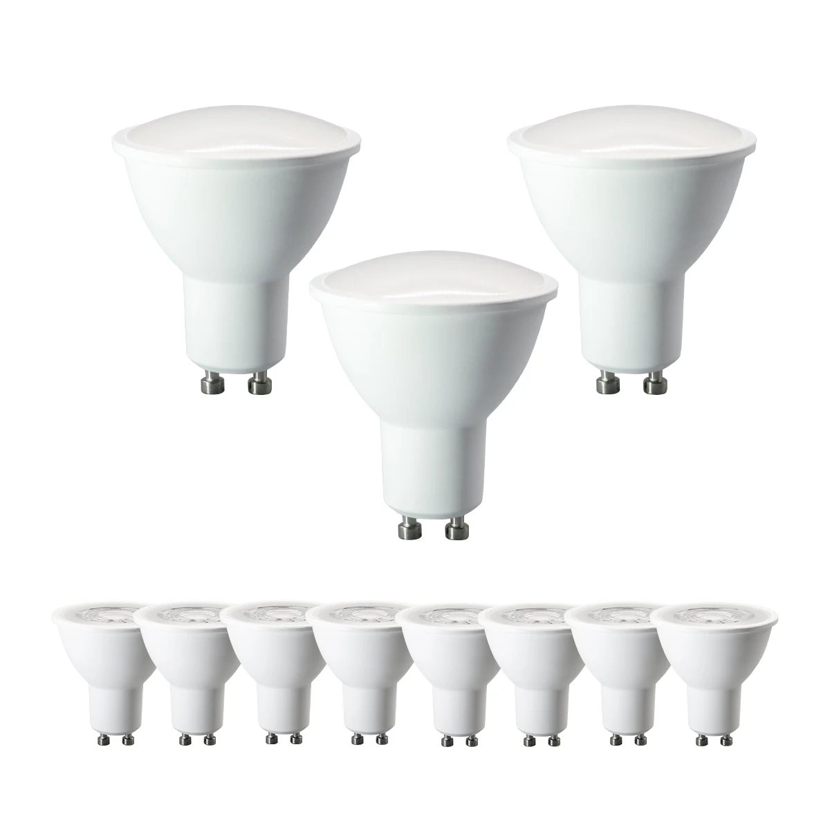 10PCS GU10 Base Spot Light Dimmable Foco Bulb 9W 7W 5W 3W AC220V 230V ...