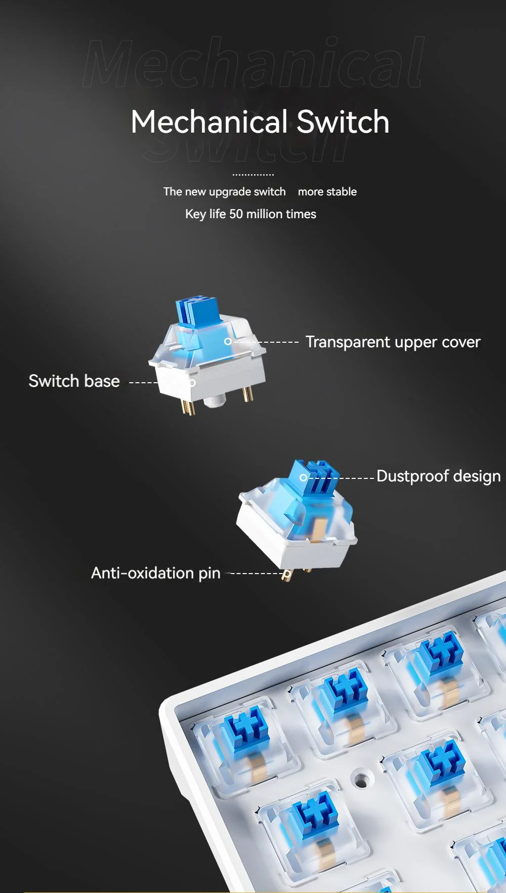 KA646 Проводная игровая клавиатура с горячей заменой, русская ...