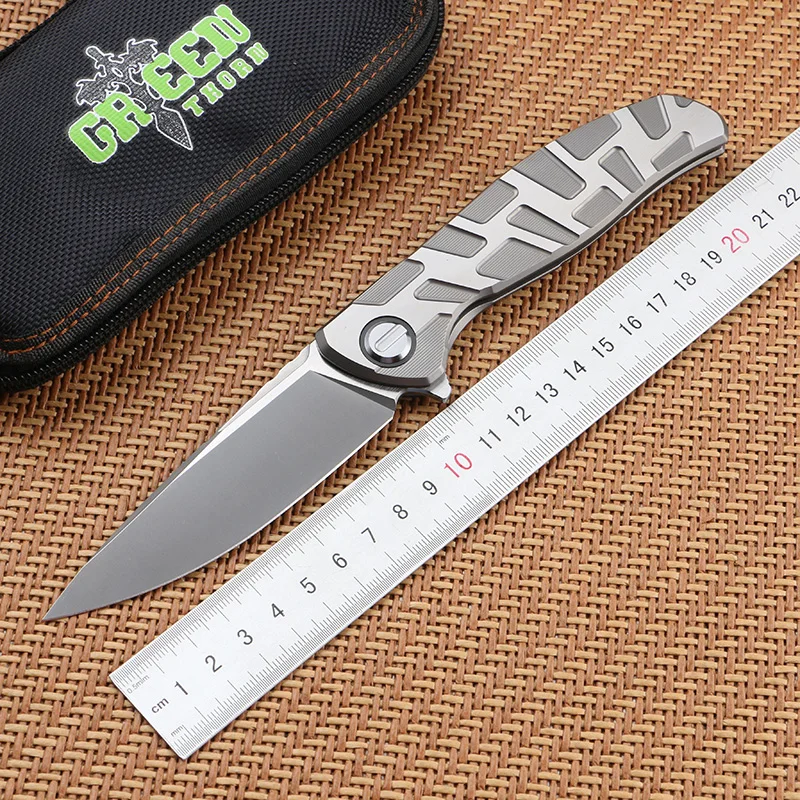 Cuchillo-plegable-Green-Thorn-F95T-CD-M390-Material-de-hoja-mango-de ...