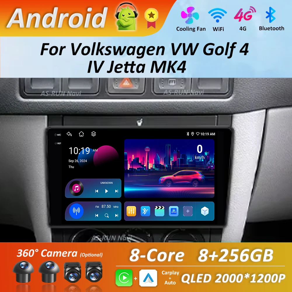 Car Radio Multimedia Player for Volkswagen VW Golf 4 IV Jetta MK4 ...