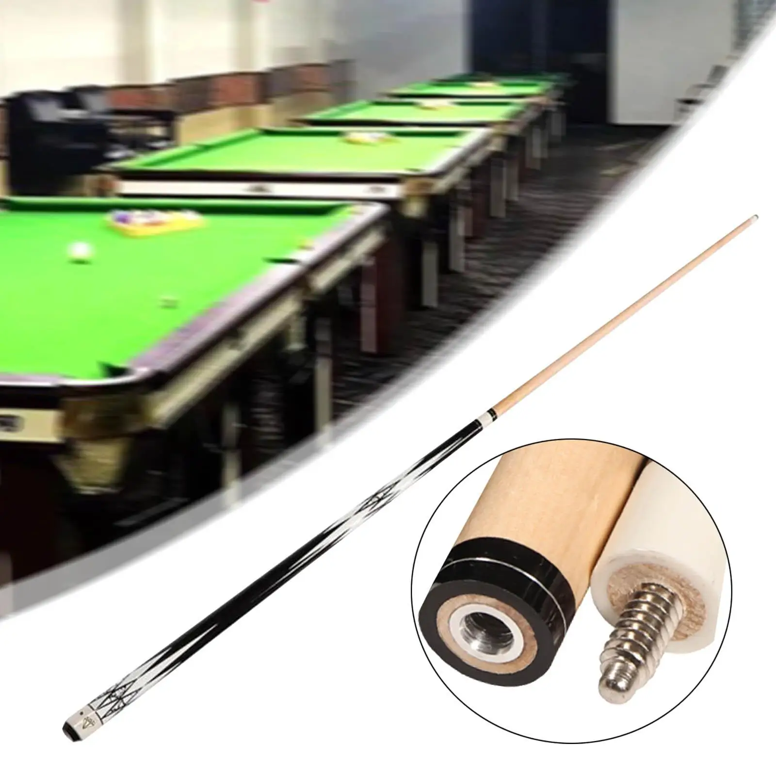 Billiard Pool Cue Sticks with Carrying Storage Bag Professional 1/2 ...