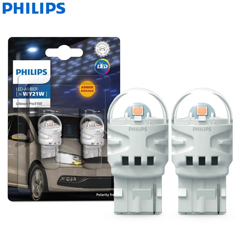 Philips LED WY21W T20 7440 Ultinon Pro3100 Car LED Amber Turn Signal ...