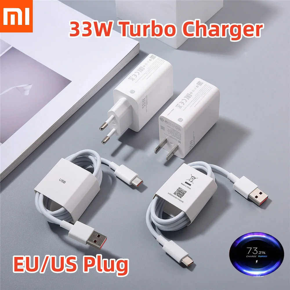 Original-Xiaomi-33W-EU-US-Charger-Turbo-Fast-Charge-6A-Type-C-Cable-For ...