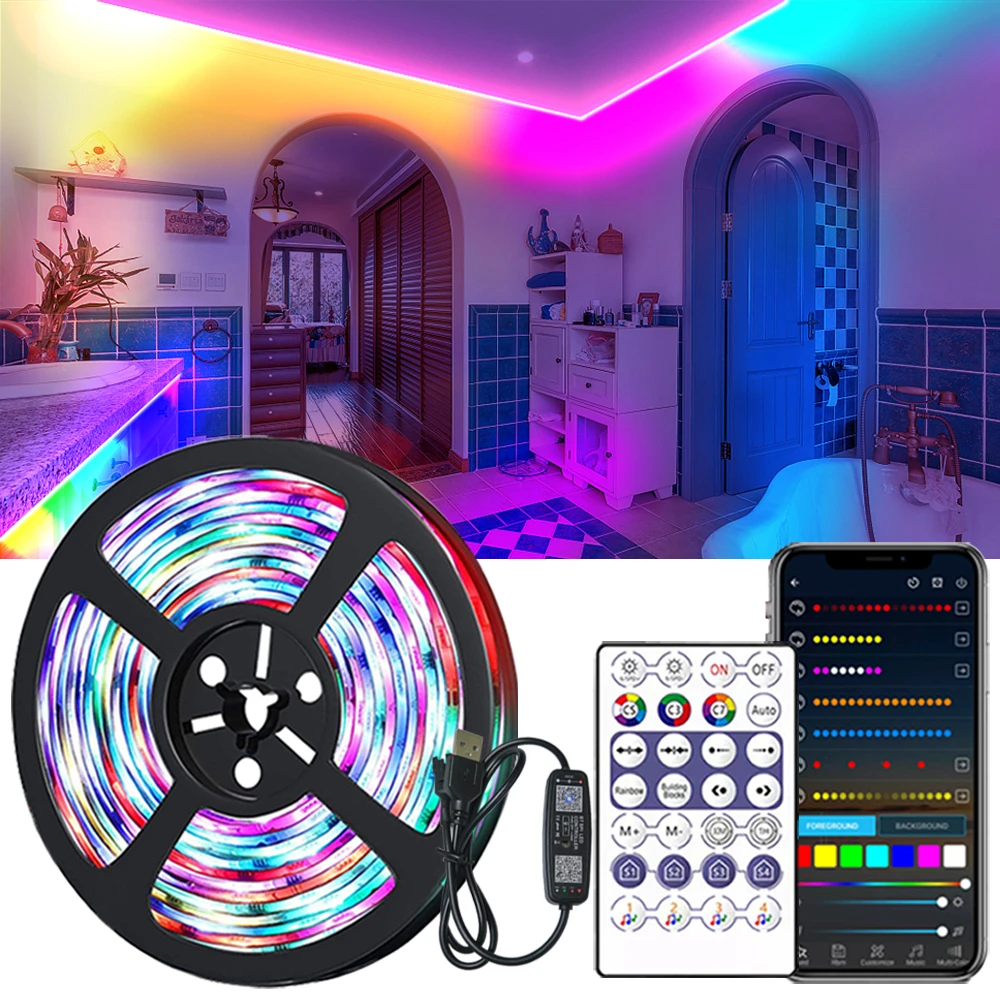 Led Strip Lights Ws2812b Rgbic Led Tape Music Sync Bluetooth App ...