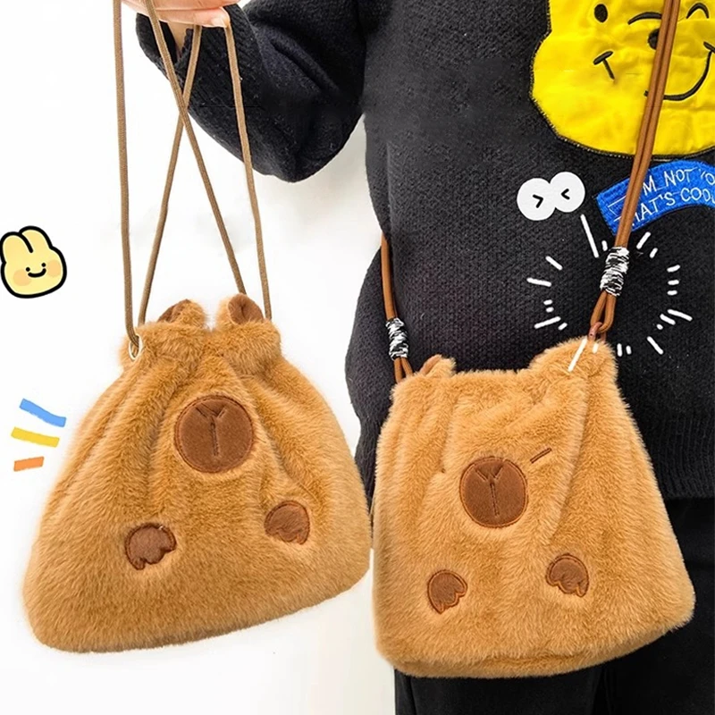 2024-New-Capybara-Plush-Handbag-Bag-Cartoon-Rucksack-Travel-Backpack ...
