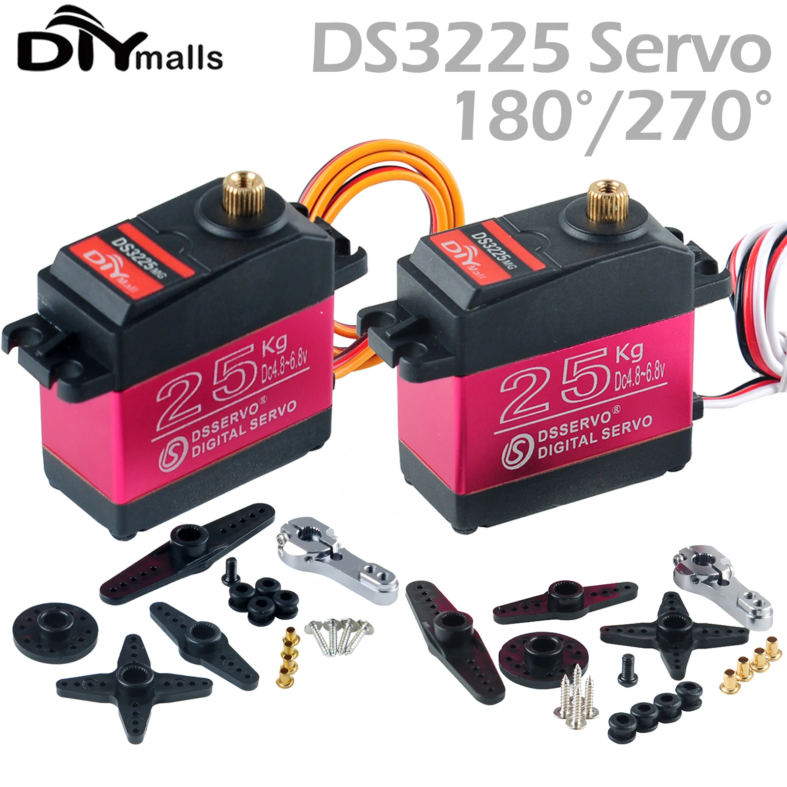DS3225 25Kg RC Digital Servo 180 270 Degree Waterproof servo high ...