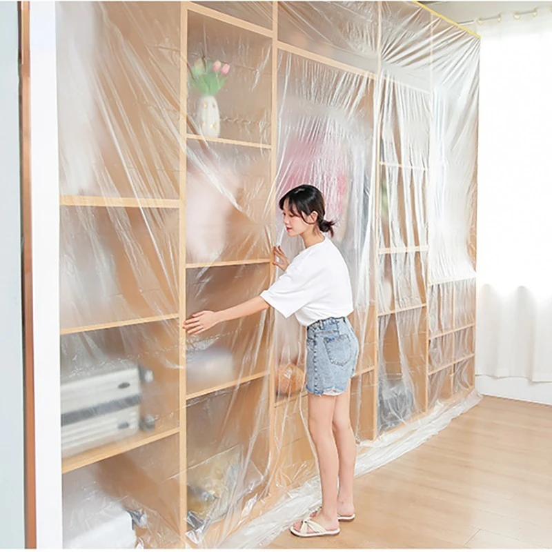 Disposable-Furniture-Dust-Cover-Dust-Cloth-Dust-Film-with-Tape-Plastic ...