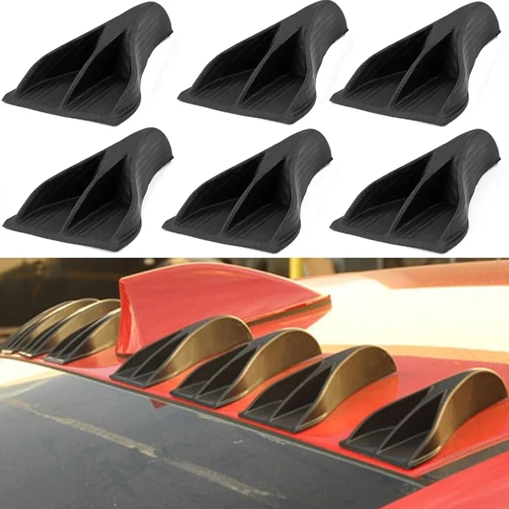 10pcs Car SUV Universal Carbon Fiber Vortex Generators Roof Shark Fins ...