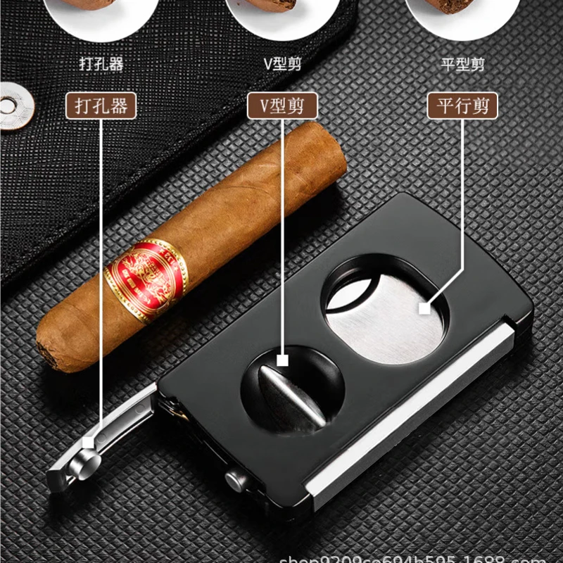 New-Metal-Cigar-Cutter-Portable-Cigar-Punch-V-Cut-Smoking-Accessories ...