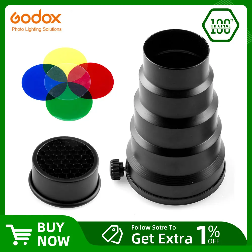 GODOX SN-02 Universal Mount Snoot Honeycomb Professional for Studio Flash Godox K-150A K-180A ...