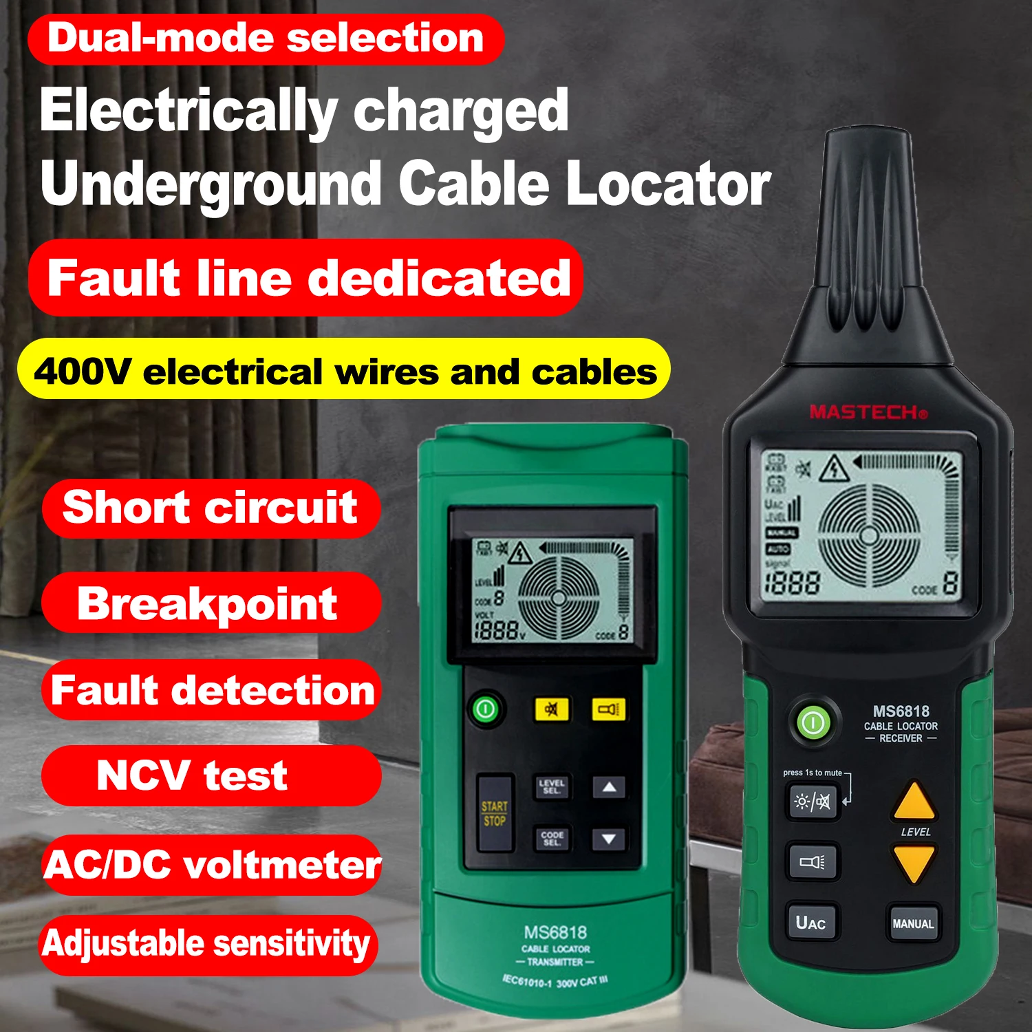 MASTECH MS6818 Portable Professional Wire & Cable Testers Wire Cable ...