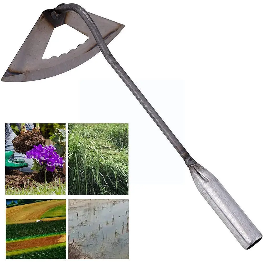 All-Steel-Hardened-Hollow-Hoe-Agriculture-Hand-Farming-Rake-Garden-Farm ...