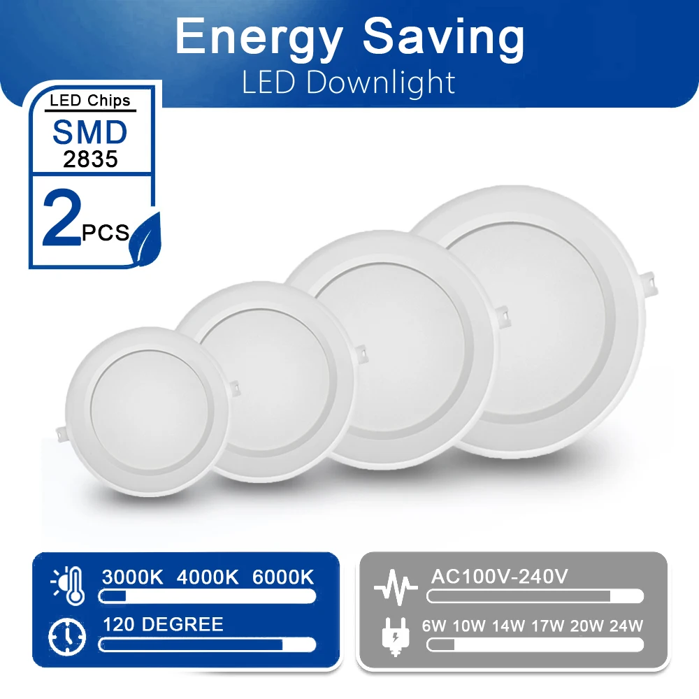 2pcs-lot-LED-Downlight-AC110V-220V-Ceiling-Light-20W-24W-Recessed-Led ...