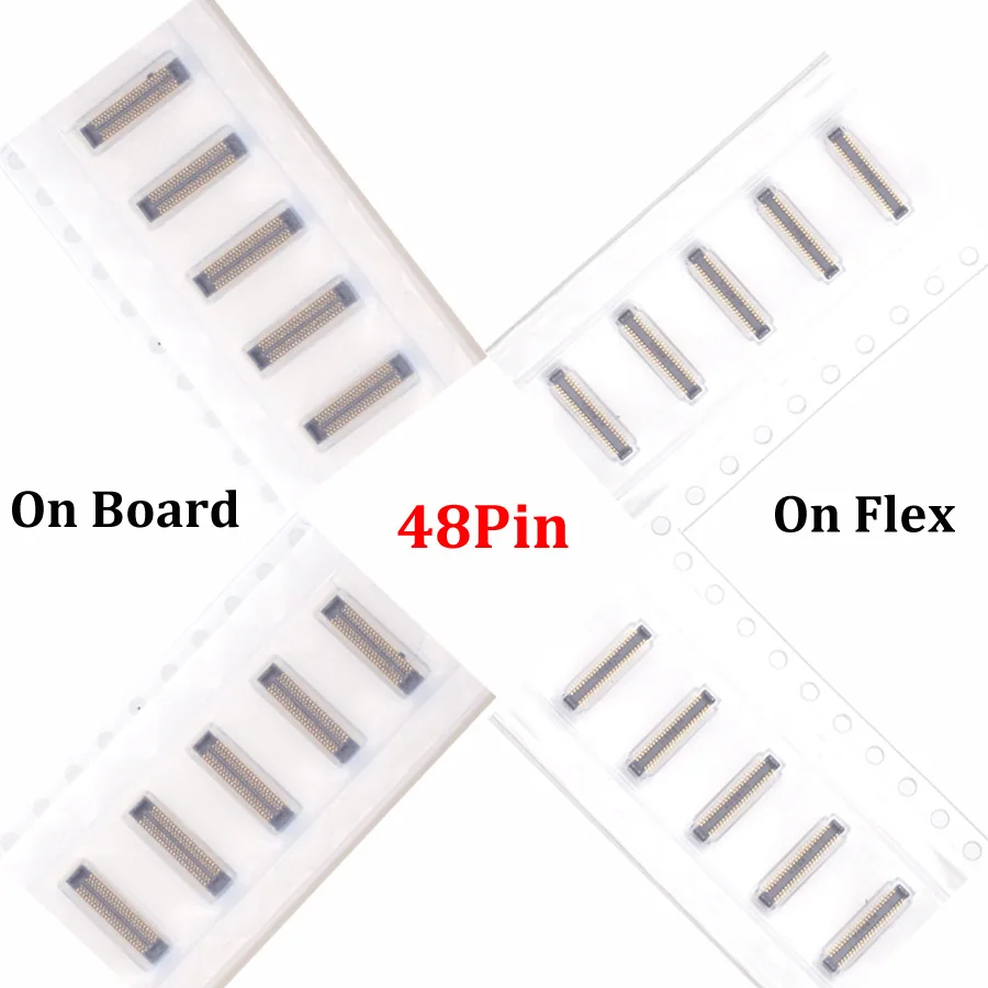 10Pcs 48 Pin FPC Connector Flex Contact Plug On Motherboard For Samsung ...