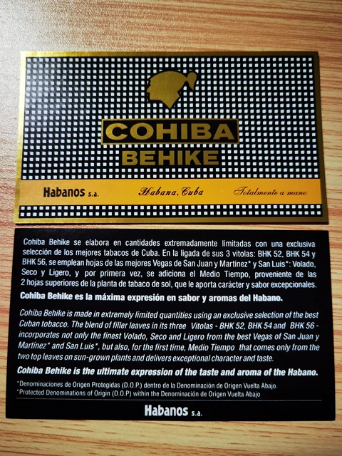 Cohiba Cigar Labels