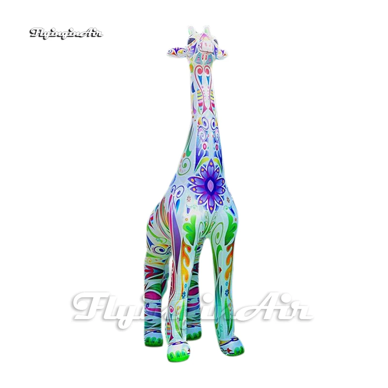 Large Inflatable Colorful Giraffe 3m/6m Cartoon Animal Mascot Air Blow ...