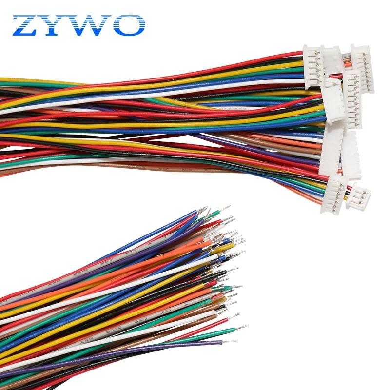 1.25MM Connecting Wire 2P 12P 100 120MM Single Ended 28AWG Electronic ...