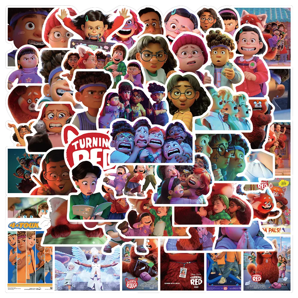 10-30-50pcs-Cute-Disney-Turning-Red-Cartoon-Stickers-Funny-Graffiti ...