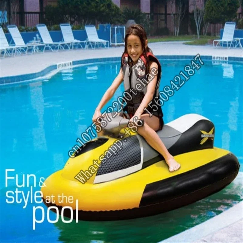 Children-s-Float-Electric-Jet-Ski-Inflatable-Boat-60mins-Water-Toys ...