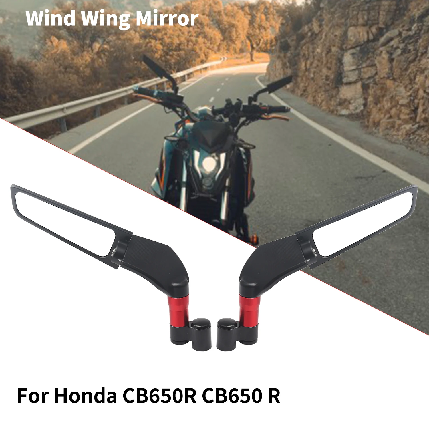 For-Honda-CB650R-CB650-R-Universal-Motorcycle-Mirror-Wind-Wing-side ...