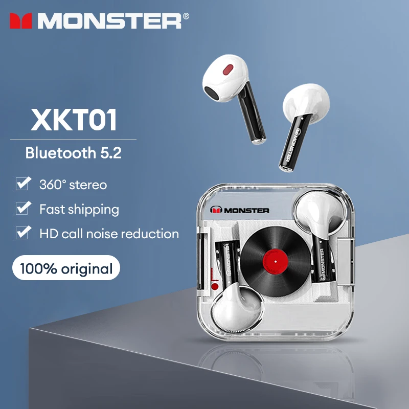 Escolha-Monster-XKT01-TWS-Fone-de-ouvido-sem-fio-Bluetooth-V5-2-m-sica ...