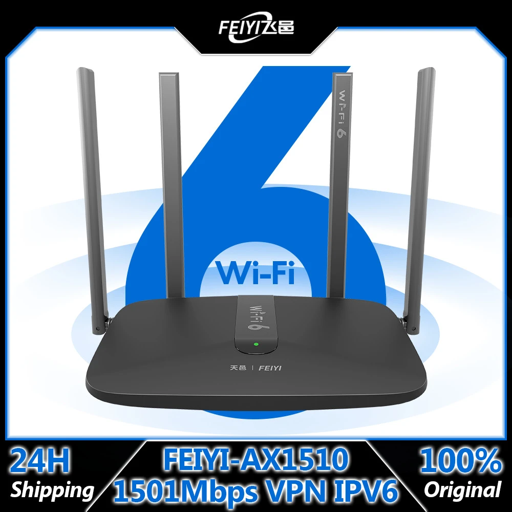 Feiyi Sem Fio Wifi Roteador 6 Dupla-faixa 2.4ghz/5ghz 1501mbps Gigabit ...